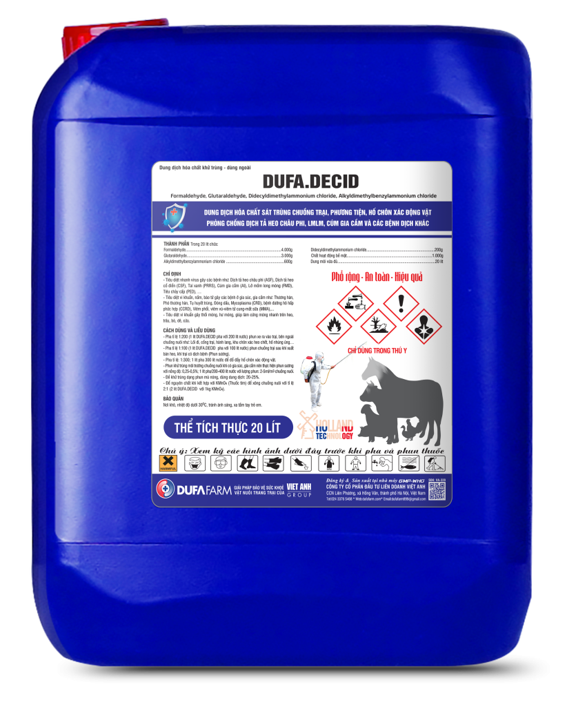 DUFA.DECID DUNG DỊCH HÓA CHẤT SÁT TRÙNG