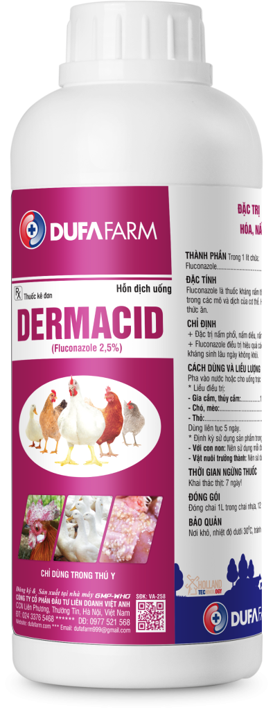 DERMACID đặc trị nấm phổi, nấm diều...nấm da